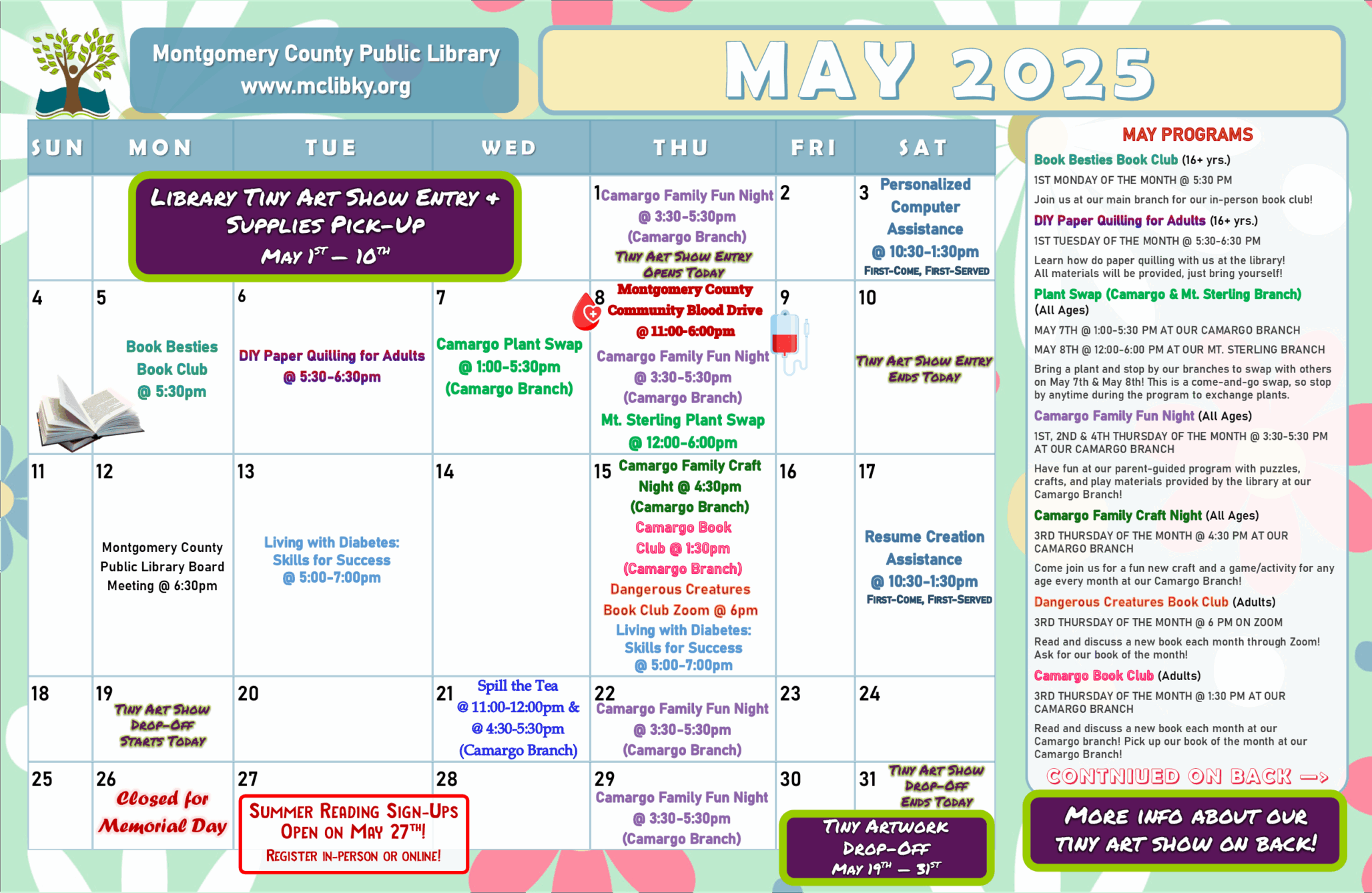 May Program Calendar – Montgomery County Public Library